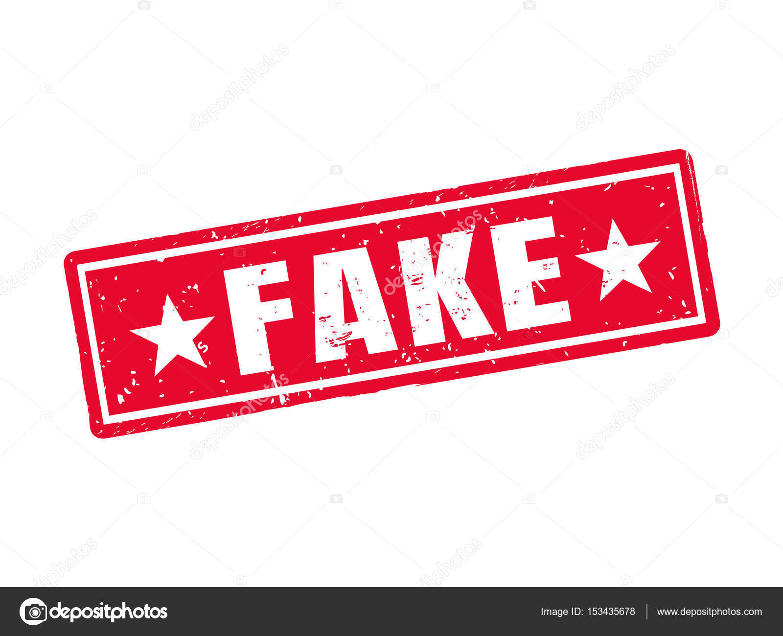 Falso Estilo Sello Rojo Fondo Blanco Vector de stock #153435678 de ...