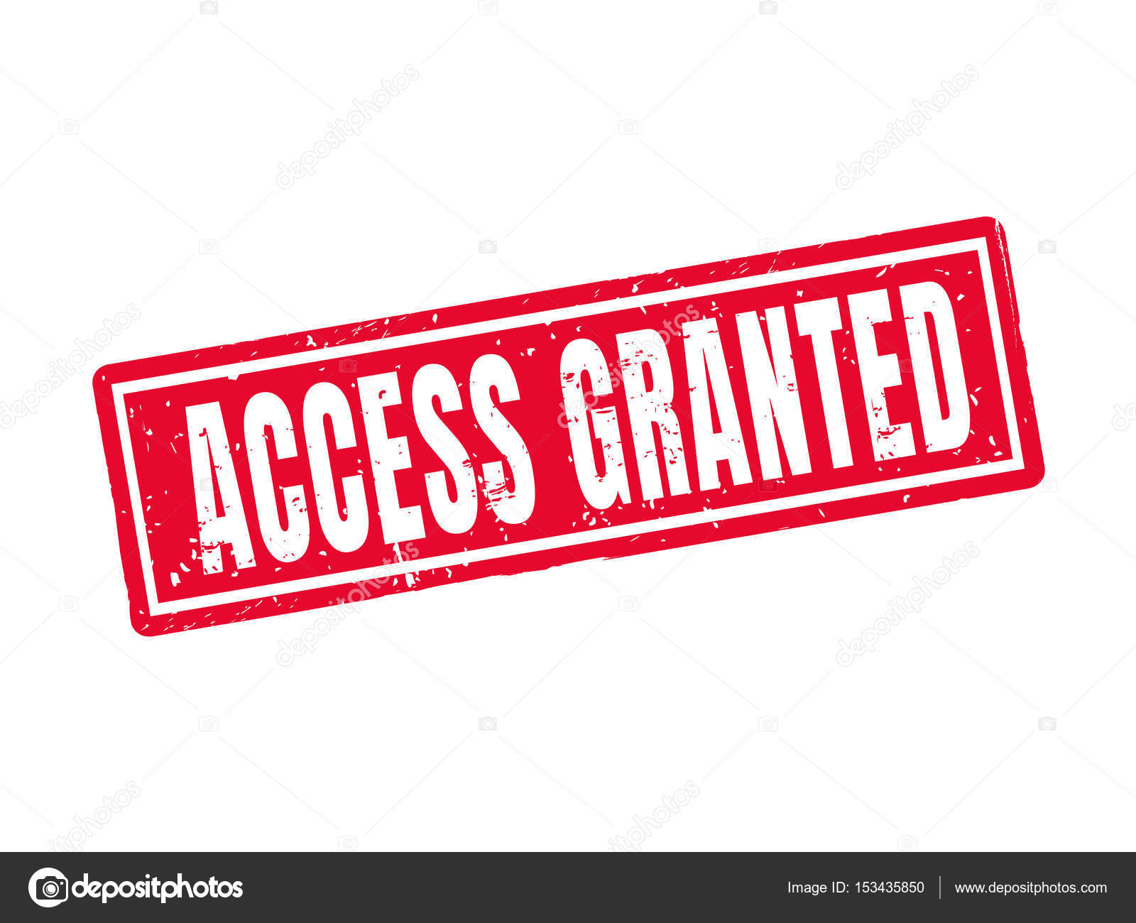 Acceso Concedido Estilo Sello Rojo Fondo Blanco Vector de stock ...