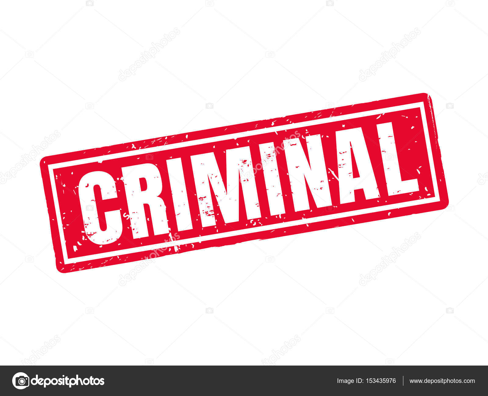 Criminal Red Stamp Style White Background Stock Vector by ©HstrongART ...