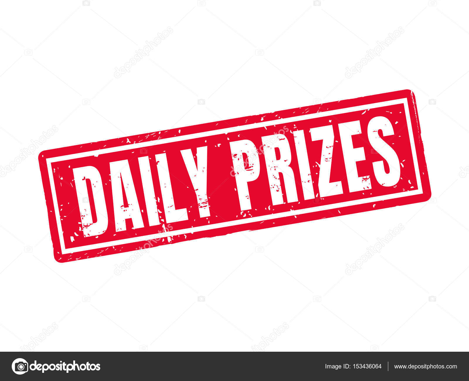 Daily Prizes Red Stamp Style White Background Stock Vector by ...