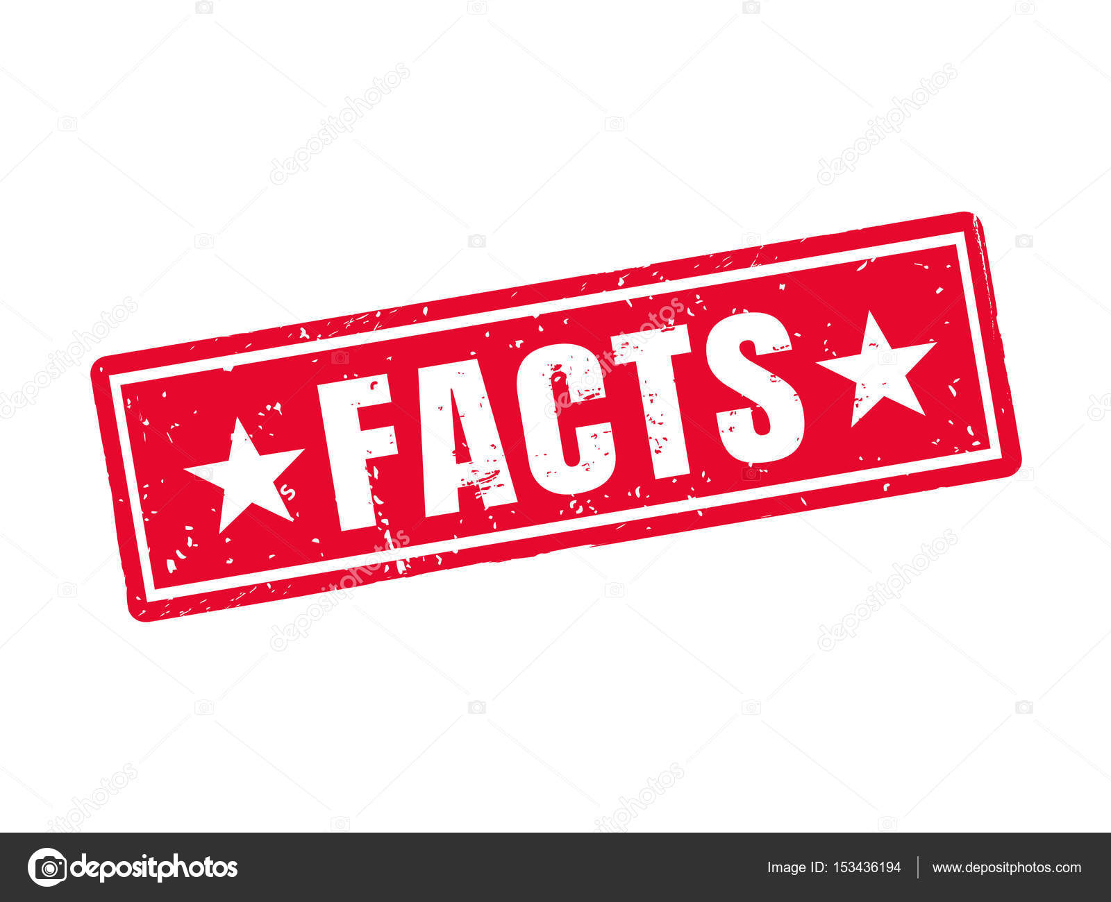 Facts Red Stamp Style White Background Stock Vector Image by ...