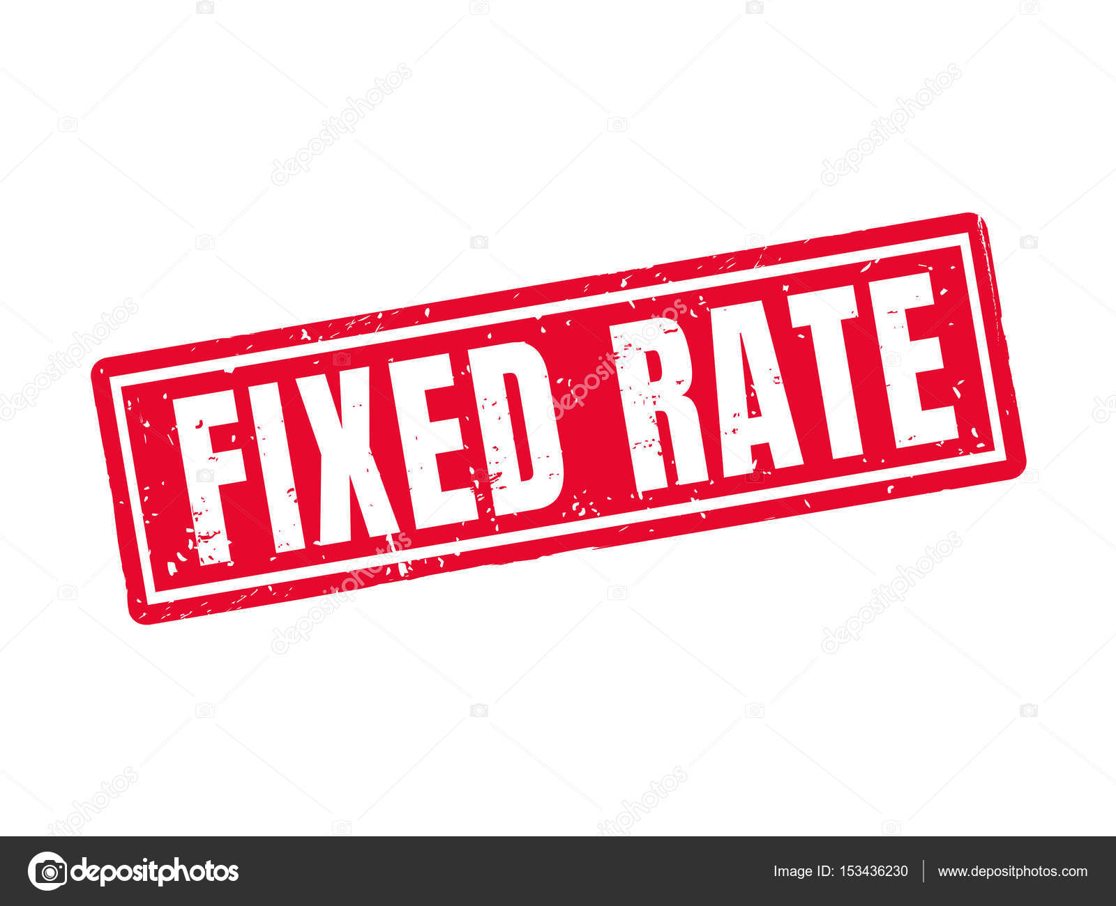 Fixed Rate Red Stamp Style White Background Stock Vector by ©HstrongART ...