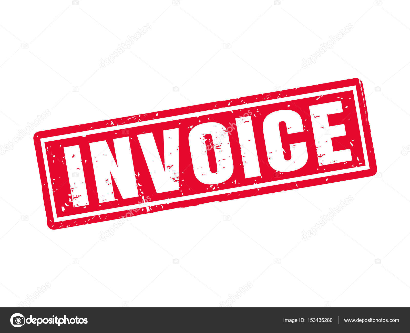 Invoice Red Stamp Style White Background Stock Vector Image by ...