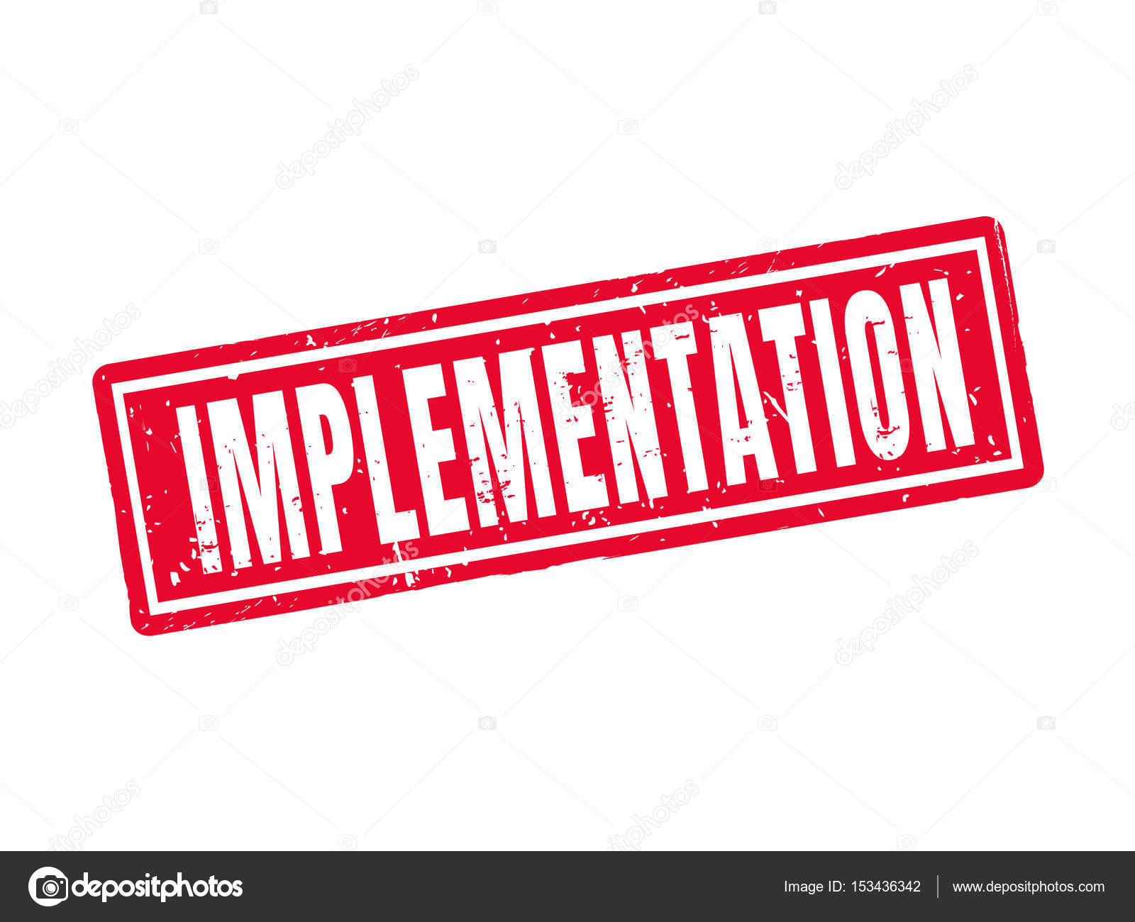 Implementation red stamp style Stock Vector by ©HstrongART 153436342