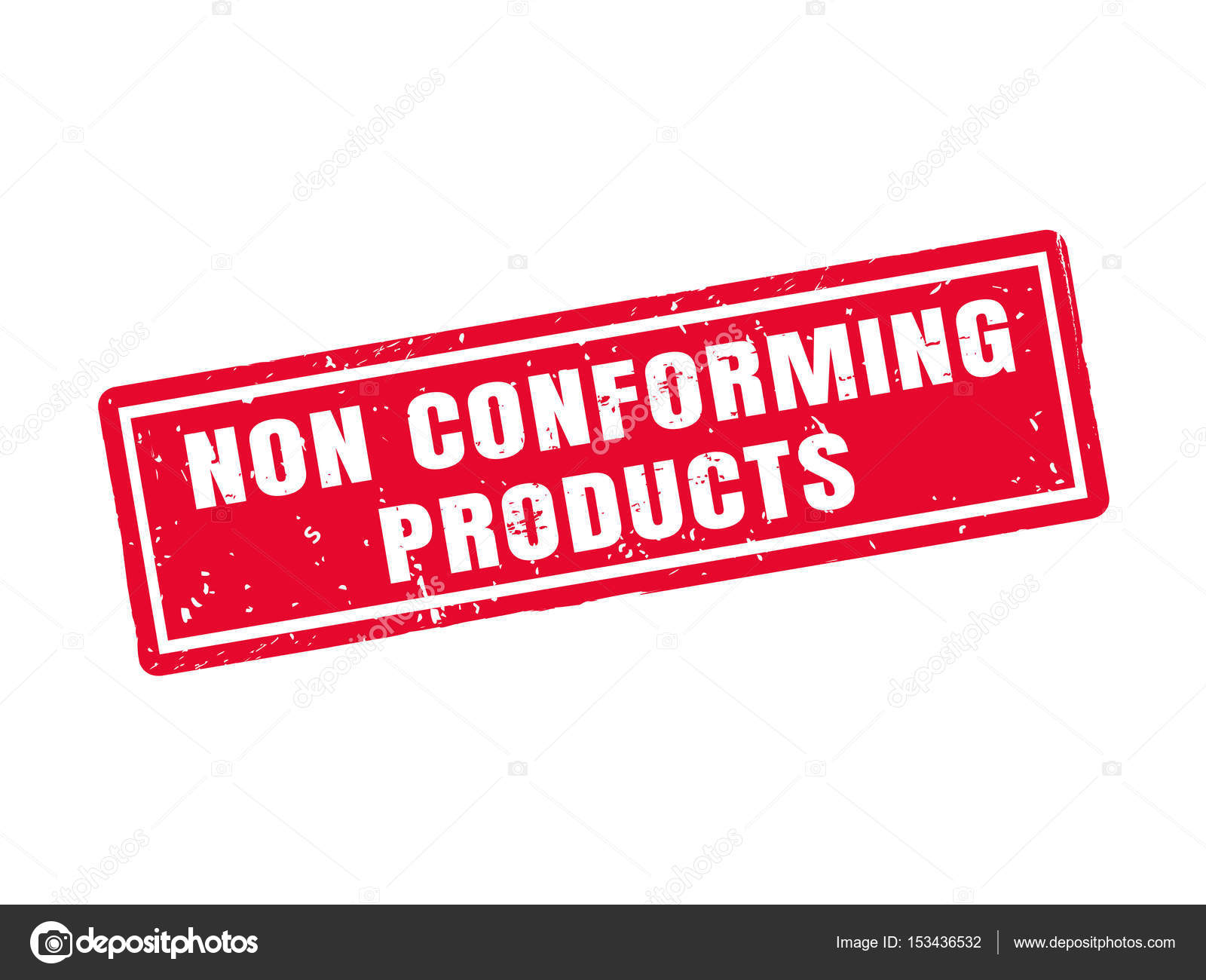Non Conforming Products Red Stamp Style White Background Stock Vector ...