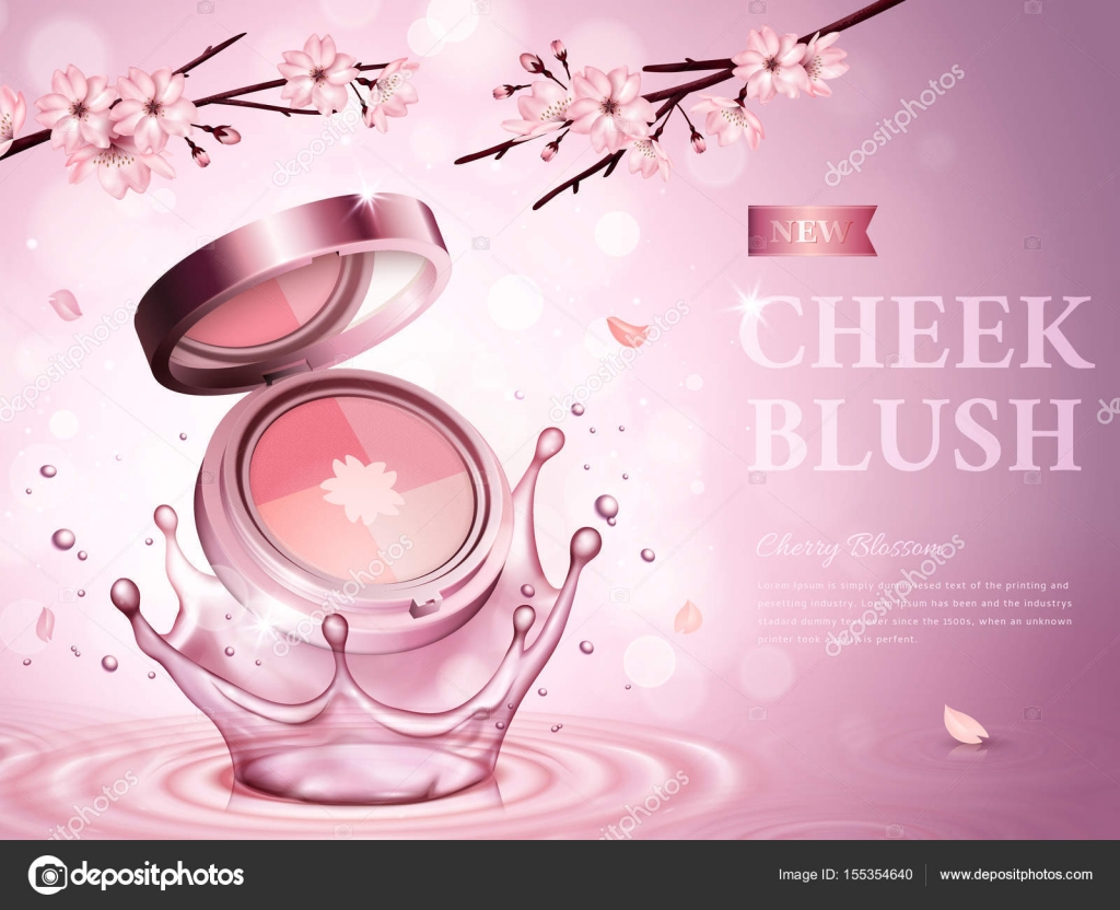 Cherry blossom cheek blush Stock Vector Image by ©HstrongART #155354640