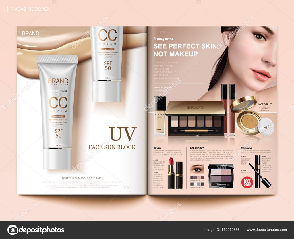 Cosmetic magazine template Stock Vector Image by ©HstrongART #172970666