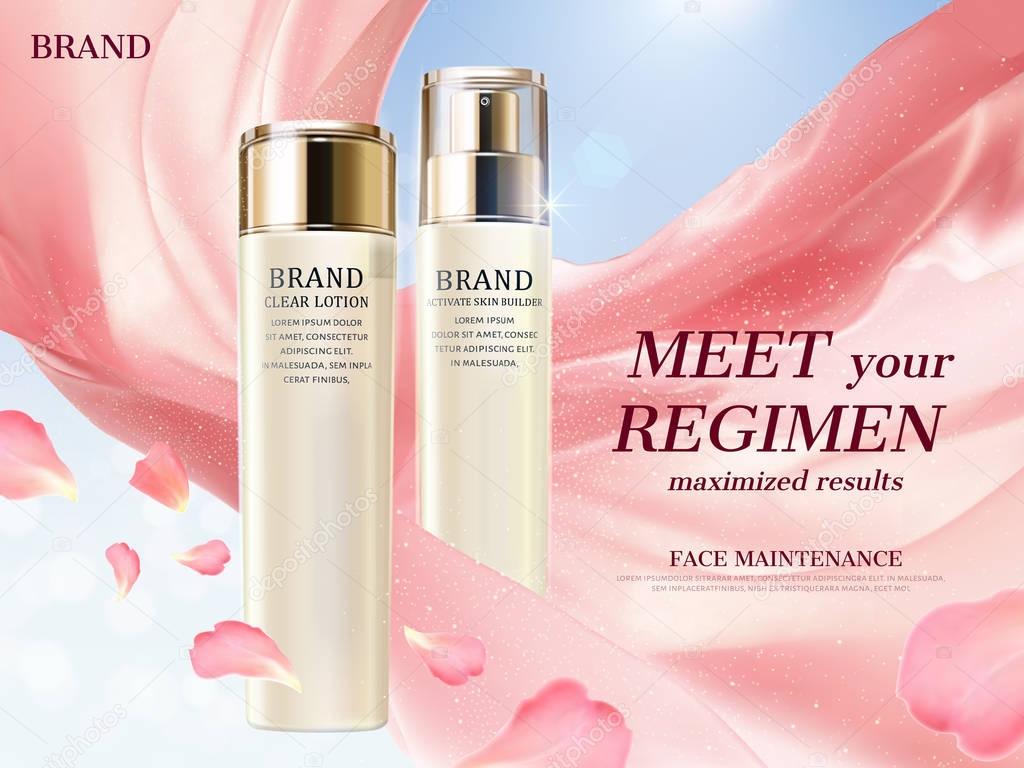 Cosmetic lotion ads — Stock Vector © HstrongART #173606122