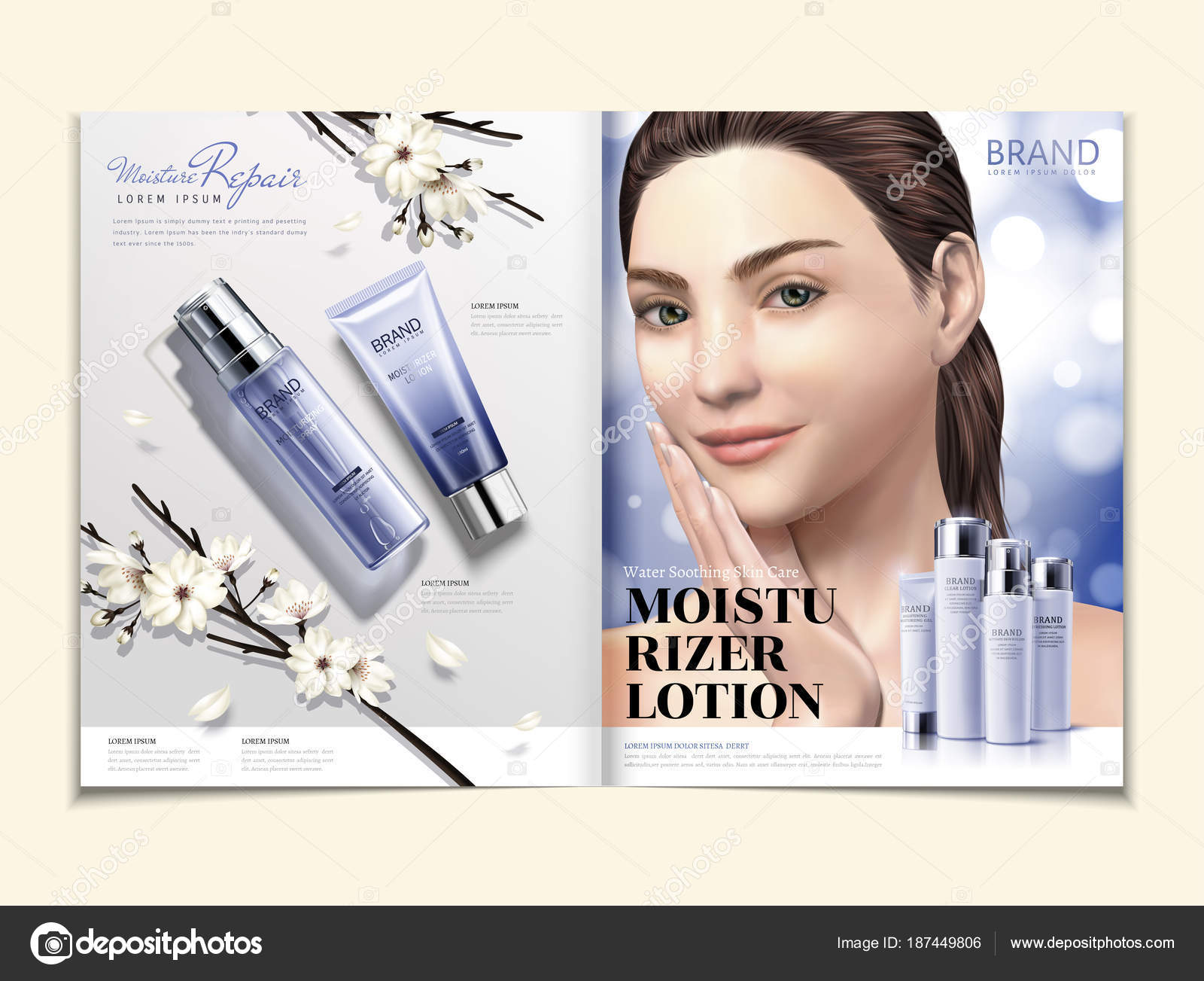 Cosmetic magazine template Stock Vector by ©HstrongART 187449806