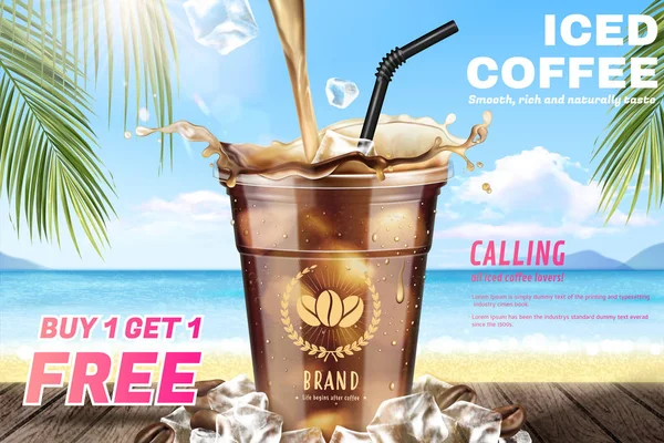 Cold brew coffee ads Stock Vector Image by ©HstrongART #312123638