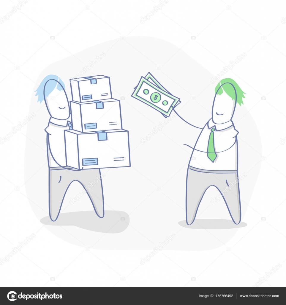 Paying With Cash Cartoon