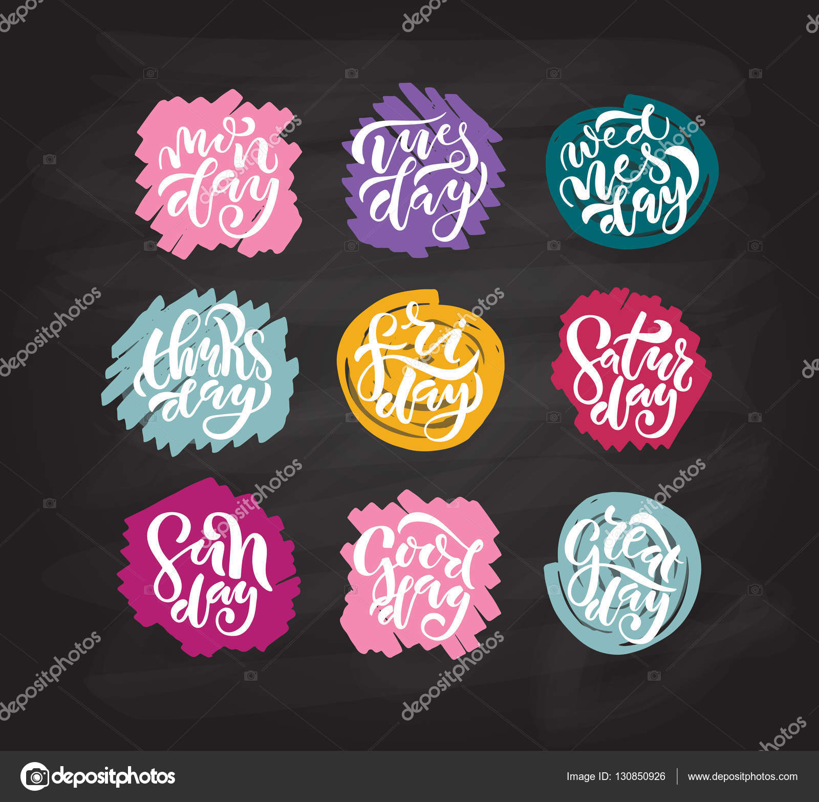Poster with days of the week. Stock Vector Image by ©Svetana_Kurako ...
