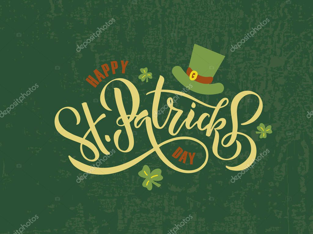 Día de San Patricio diseño de letras 2024