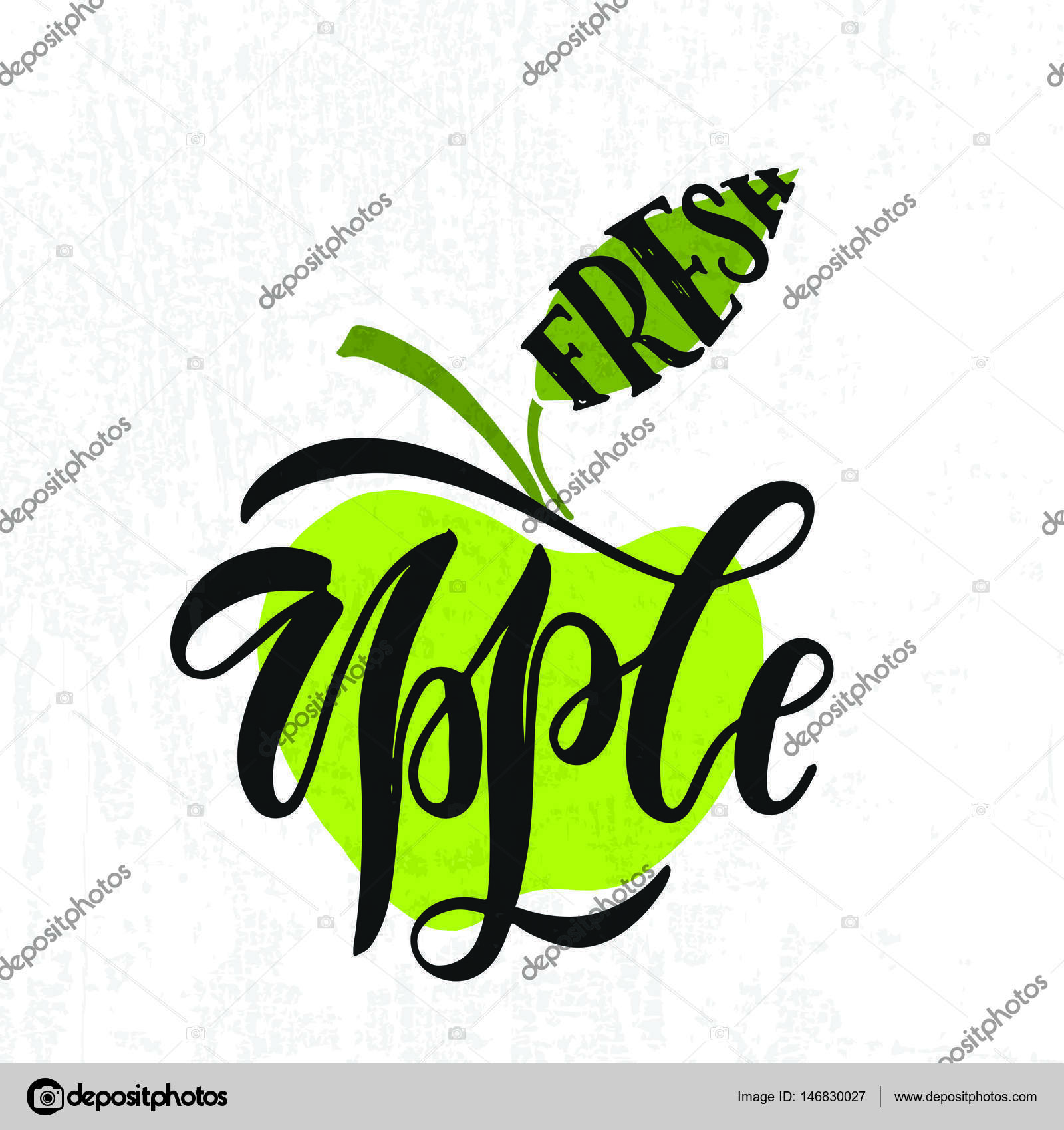 Tipografía de letras de manzana Vector de stock por ©Svetana_Kurako ...