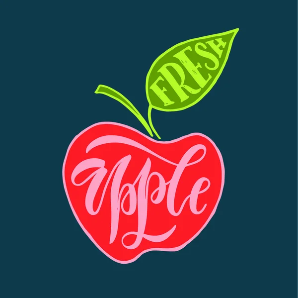 Apple lettering typography Stock Vector Image by ©Svetana_Kurako #146830027