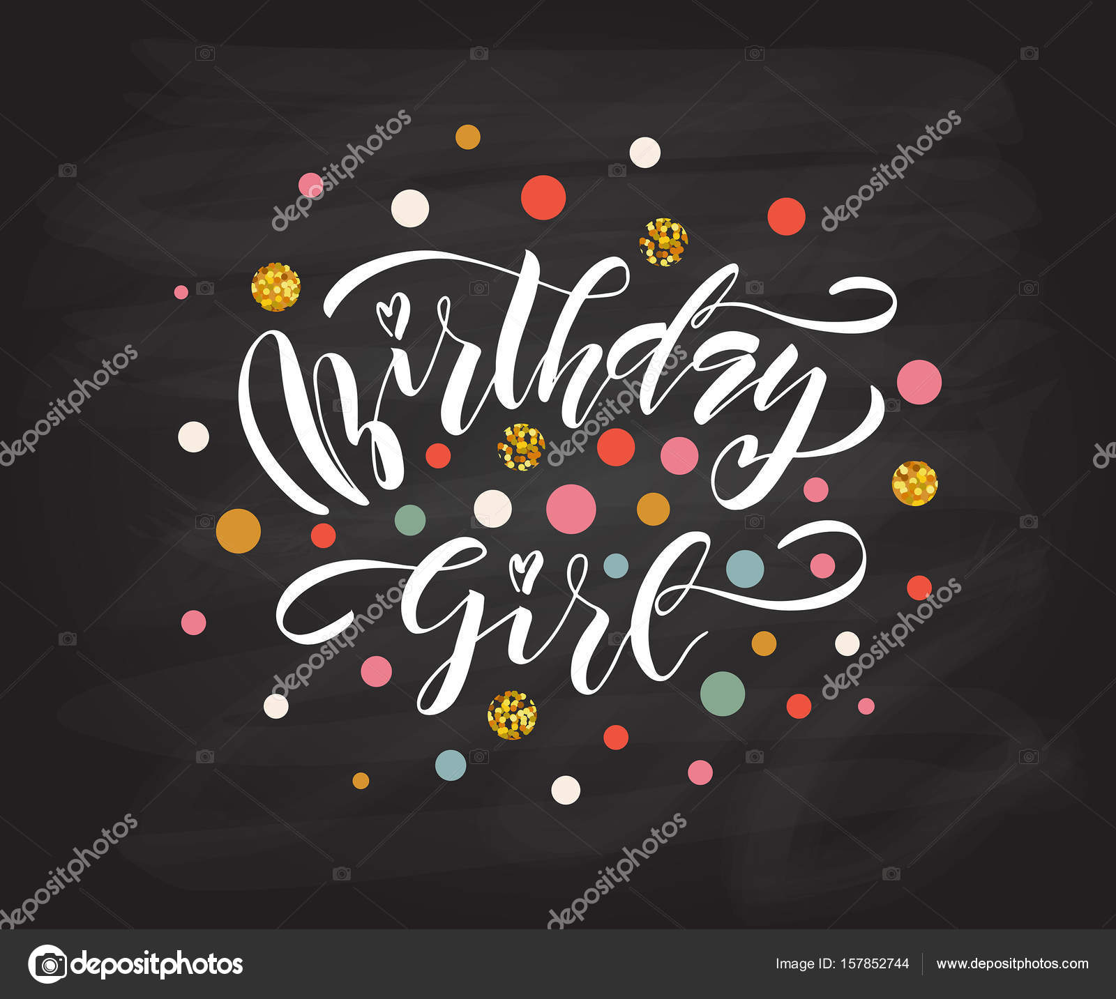 Birthday lettering typography poster Stock Vector by ©Svetana_Kurako ...
