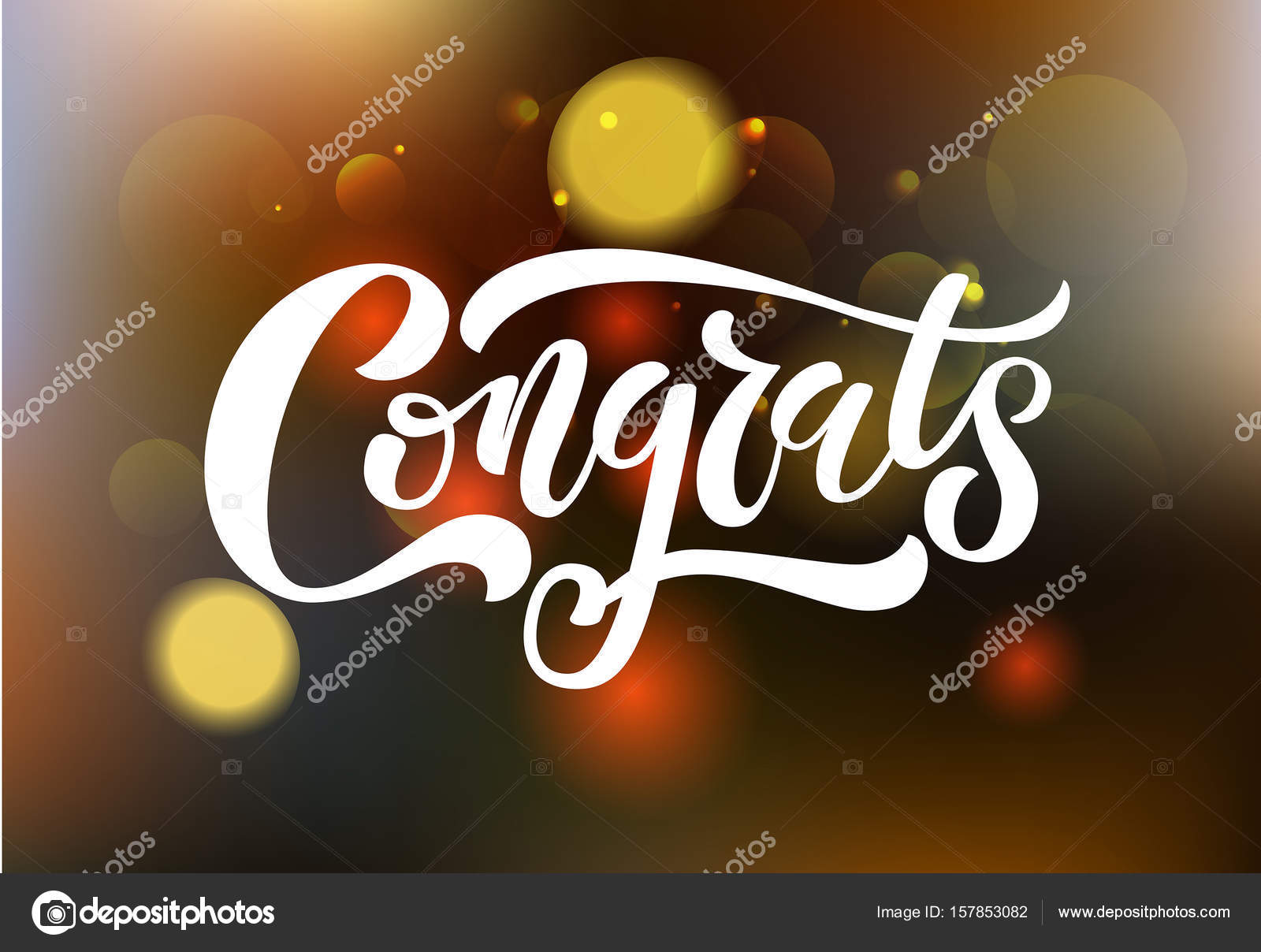 Felicitaciones tipografía de letras . Vector de stock #157853082 de ...