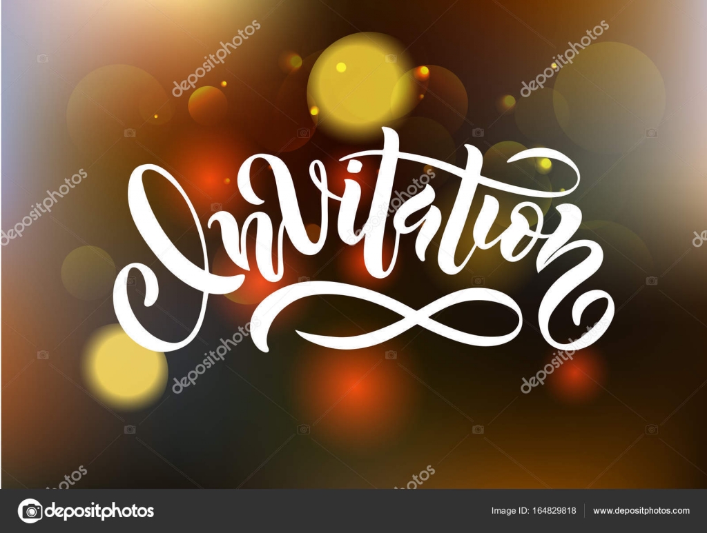 Invitation lettering typography. Stock Vector Image by ©Svetana_Kurako ...