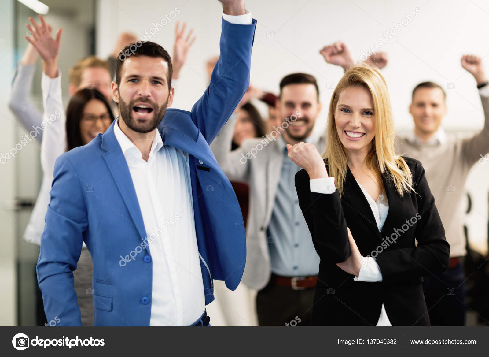 Happy business people celebrating success Stock Photo by ©nd3000 137040382 Happy business people celebrating success Stock Photo by ©nd3000 137040382