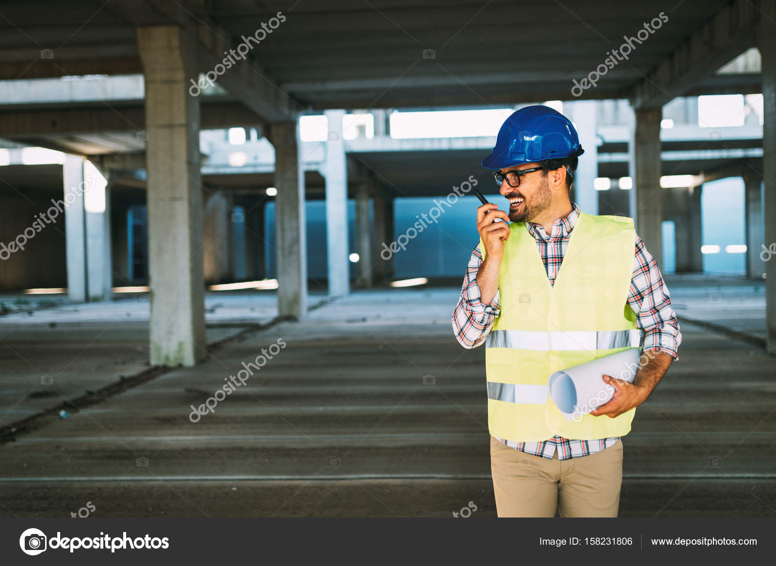 Construction site engineer Stock Photo by ©nd3000 158231806