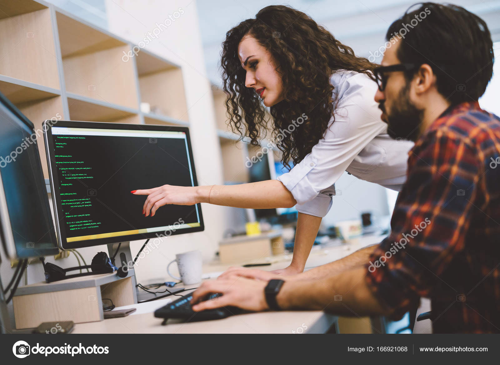 Young Software Engineers Working Project Programming Company Stock Photo by ©nd3000 166921068