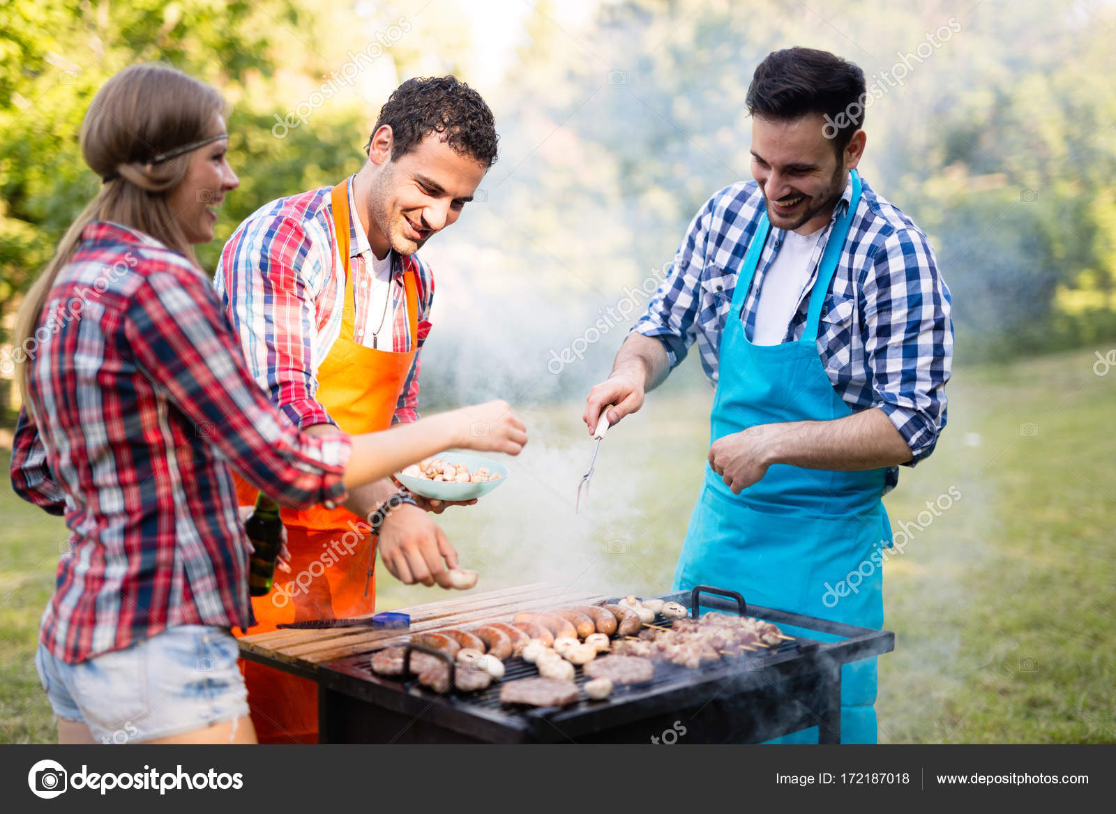 People having bbq party — Stock Photo © nd3000 #172187018