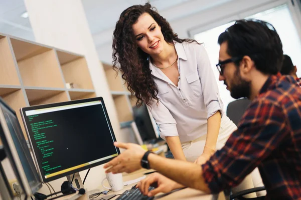 Young Software Engineers Working Project Programming Company Stock Photo by ©nd3000 166921068