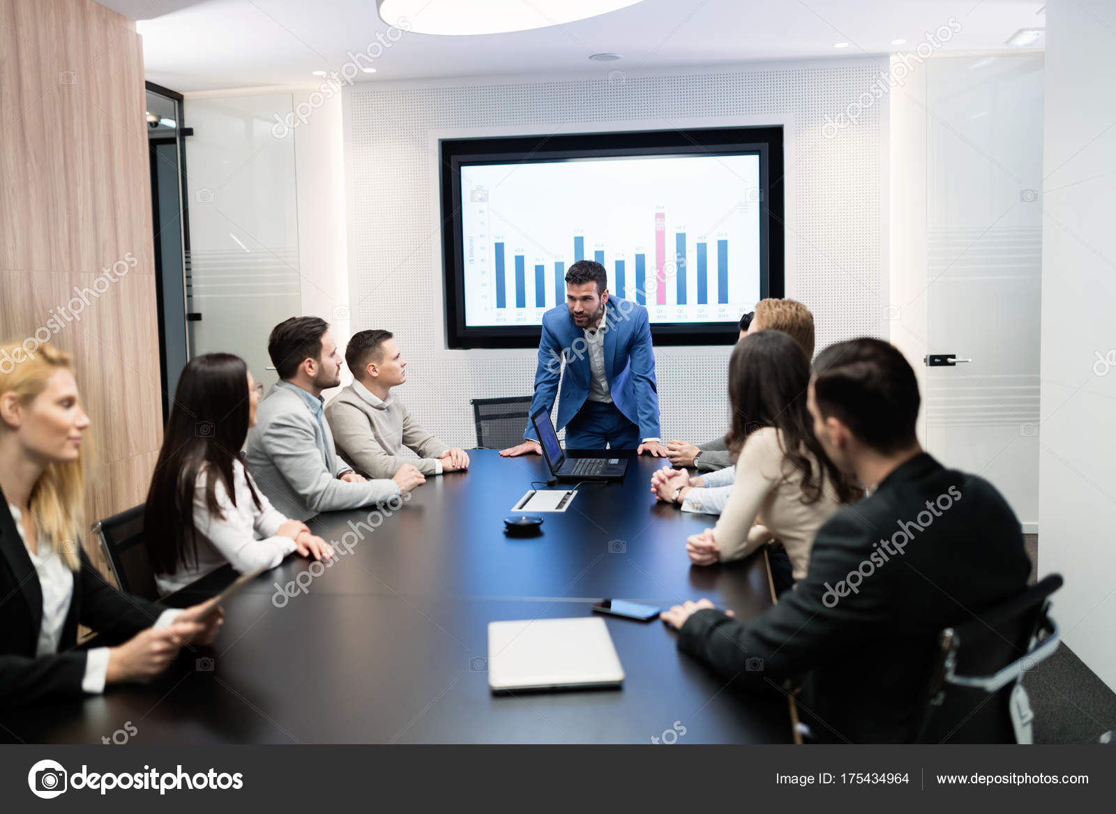 Picture Business Meeting Seminar Conference Room — Stock Photo © nd3000 ...