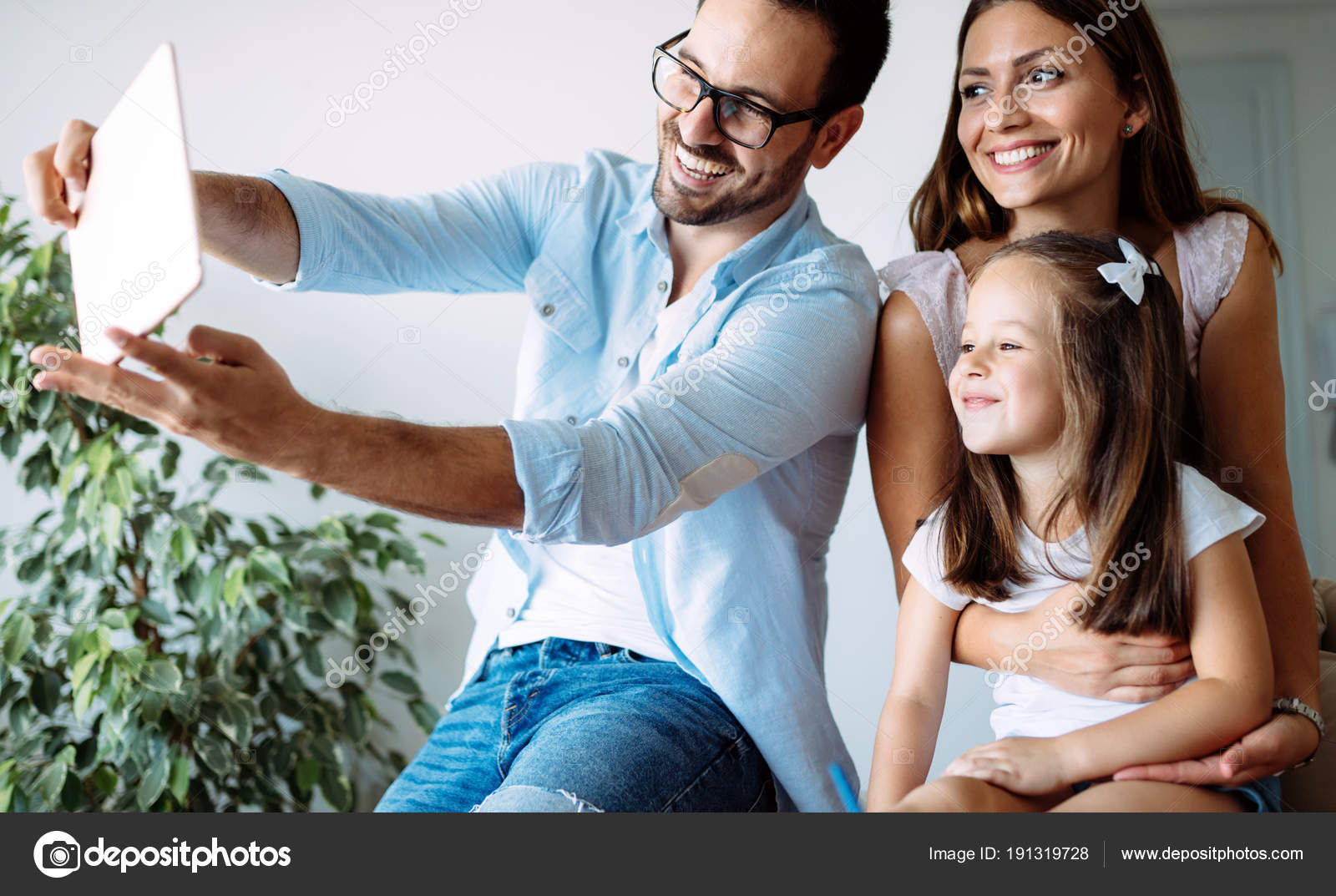Happy Family Having Fun Time Together Home — Stock Photo © nd3000 ...