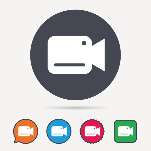 Video camera icon. Film recording cam symbol. - Stock Image - Everypixel