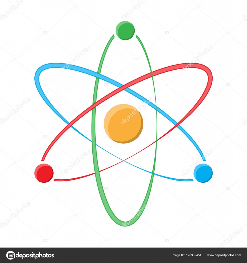 Símbolo átomo sobre fondo blanco . Vector de stock por ©abscent 178369454