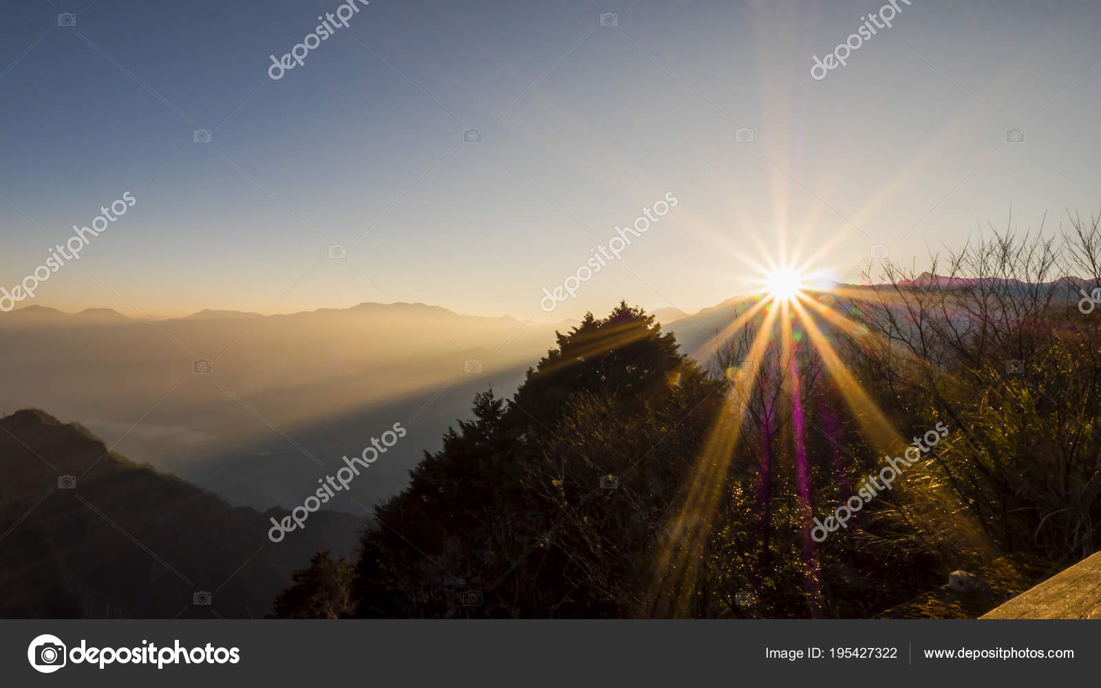 Sunrise at Alishan National Park 1 Stock Photo by ©npstockphoto 195427322