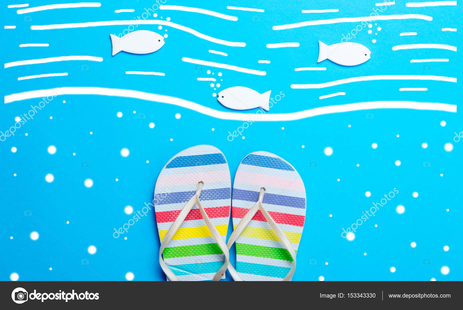 Havaian flip-flops and fish — Stock Photo © VeraSimon #153343330