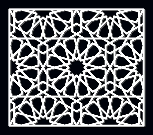 Decorative panel of oriental style. For laser cutting. — Stock Vector ...
