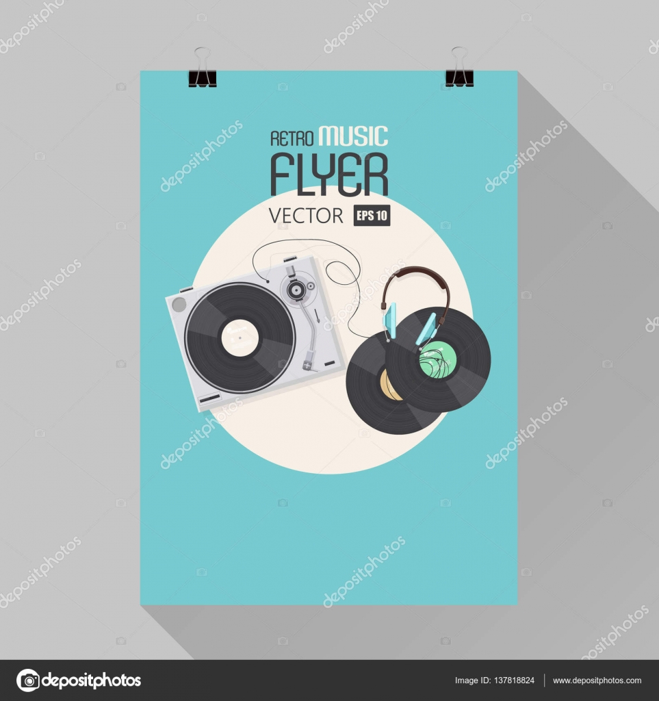 Player for vinyl record poster Stock Vector Image by ©Droidworker ...