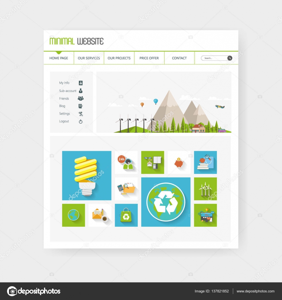 Eco Business page website template. Stock Vector Image by ©Droidworker ...