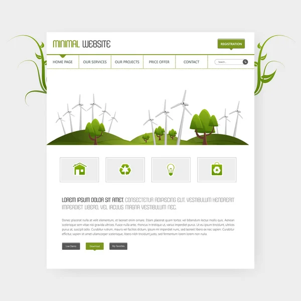 Eco Business page website template. Stock Vector Image by ©Droidworker ...