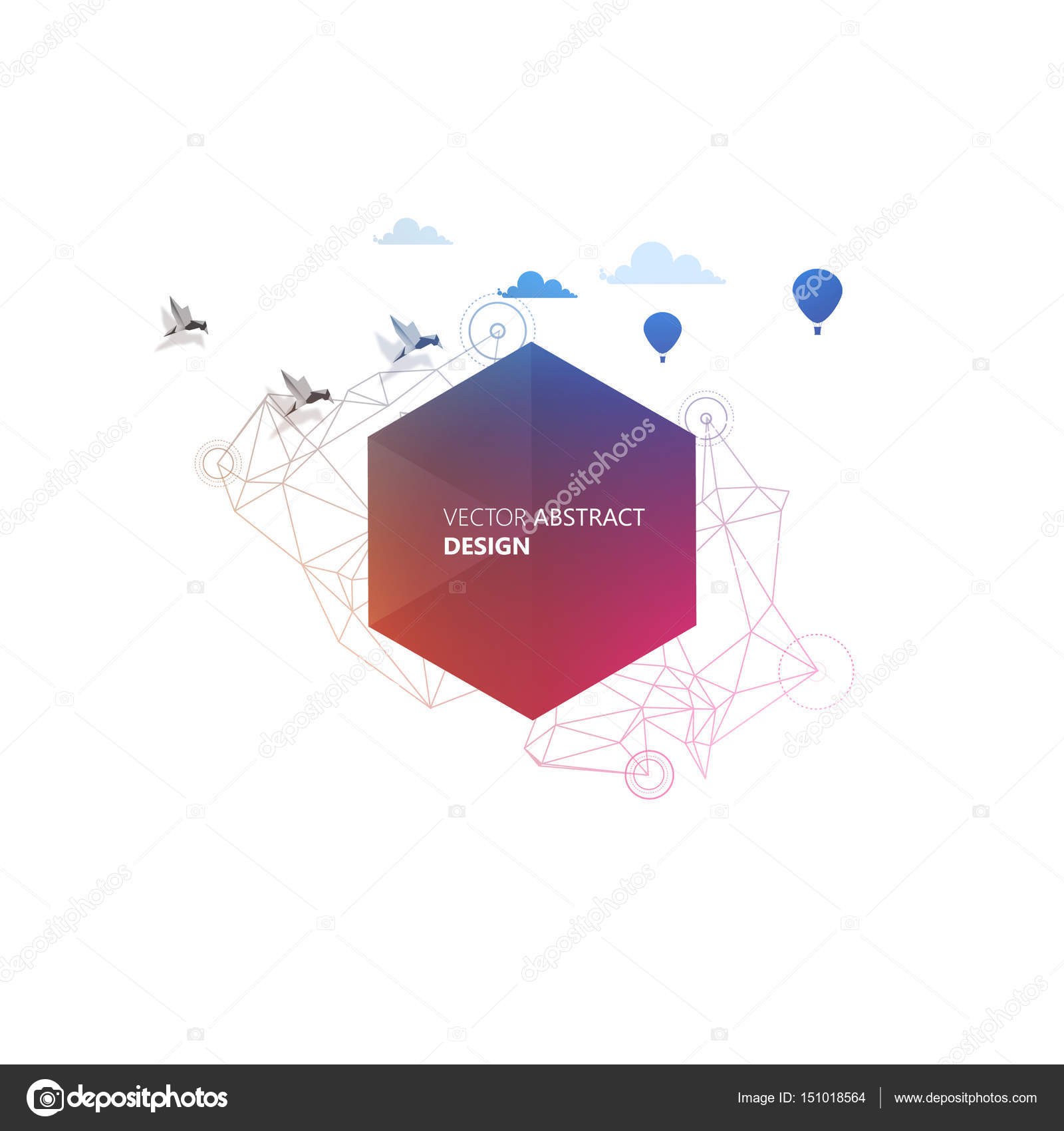 Gradient cube design Stock Vector by ©Droidworker 151018564