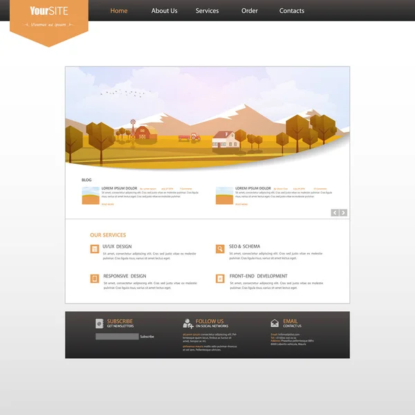 Website design template Stock Vector by ©Droidworker 151015474