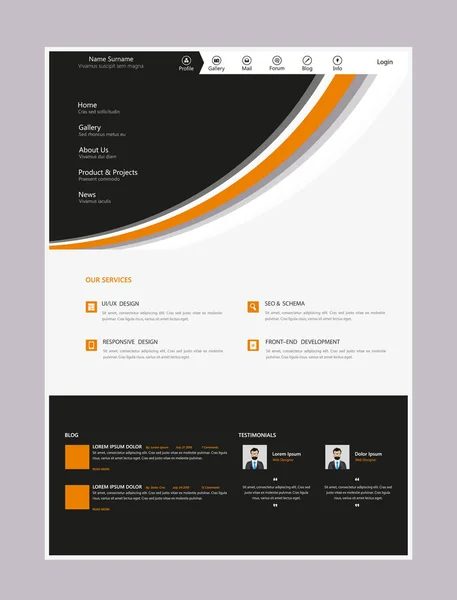 Website Template Design Stock Vector by ©Droidworker 102053324