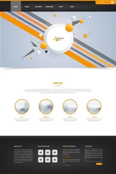 Modern Website Template Stock Vector by ©Droidworker 156405290