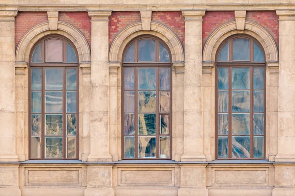 Windows in row on facade of historic building Stock Photo by ©drverner ...