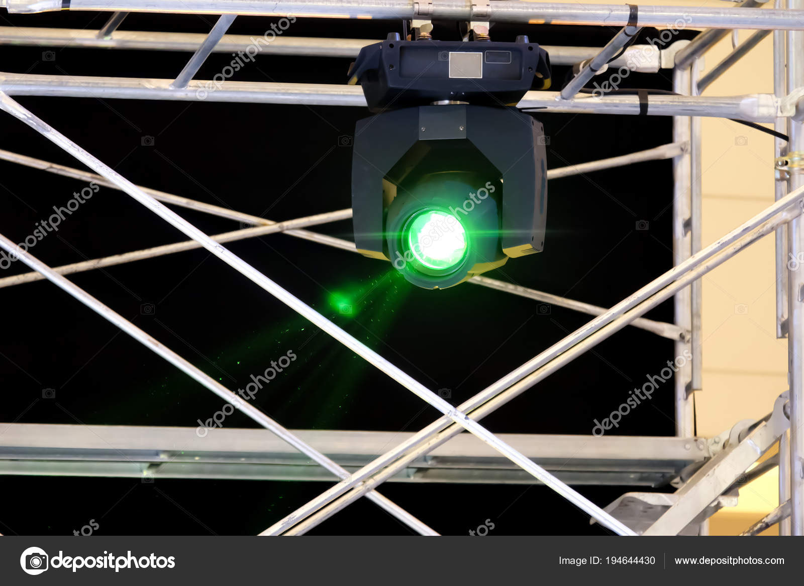 Moving Head Lighting Equipment Scaffolding Frame Event — Stock Photo ...