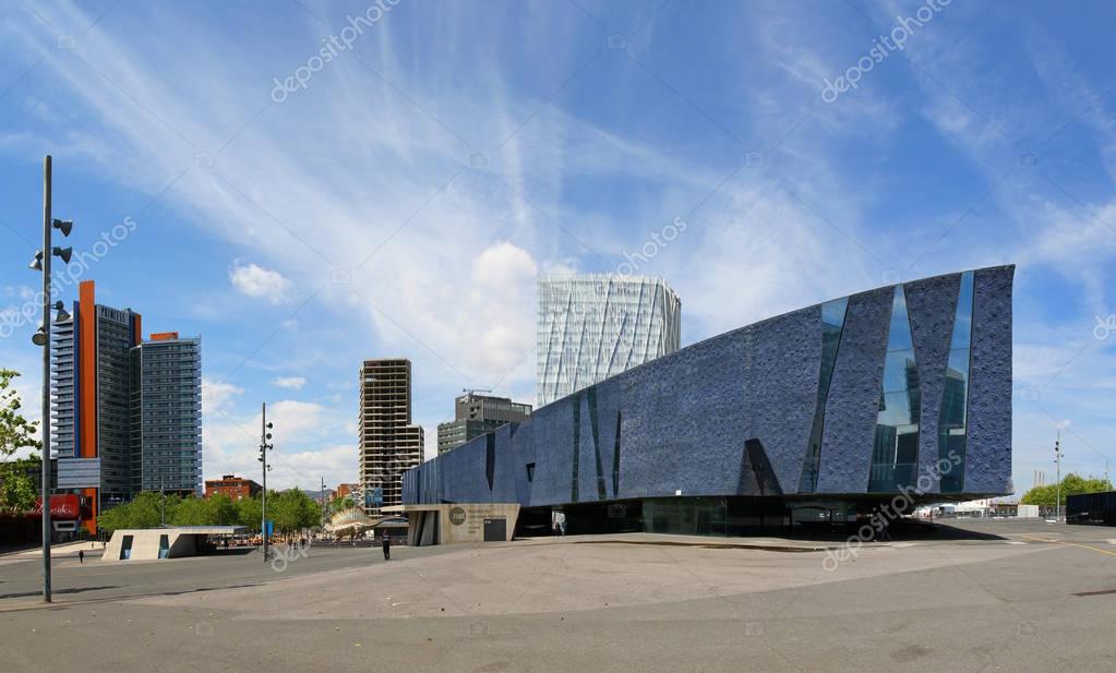 Modern architecture in Barcelona Spain - Forum building, Museu Blau ...