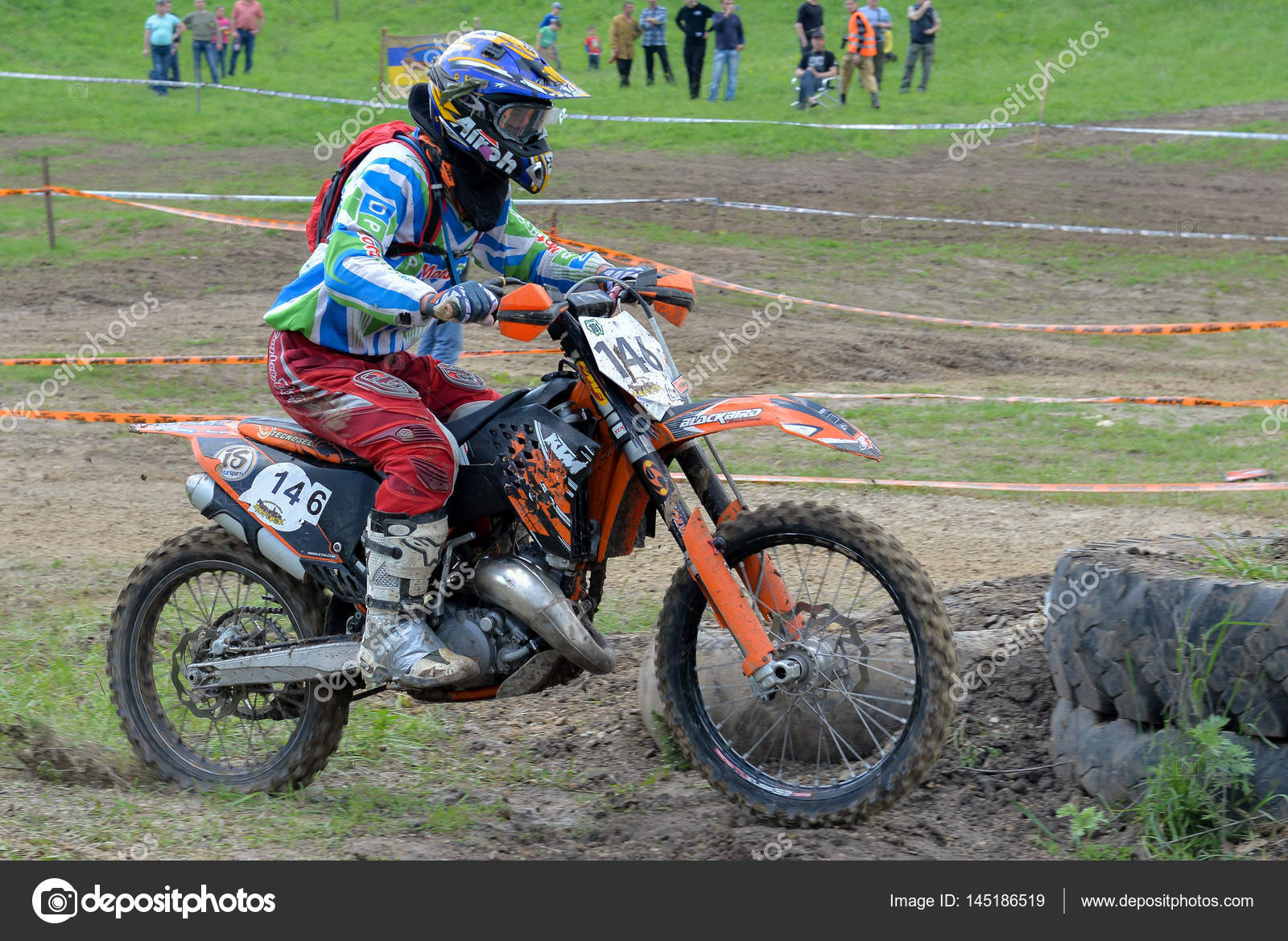 Enduro moto cross rider on a track — Stock Editorial Photo © pftrip ...