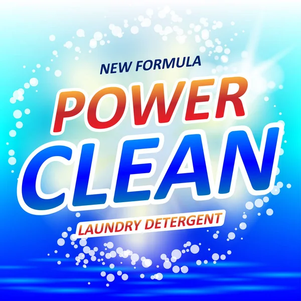 Power clean soap banner ads design. Laundry detergent colorful Template ...