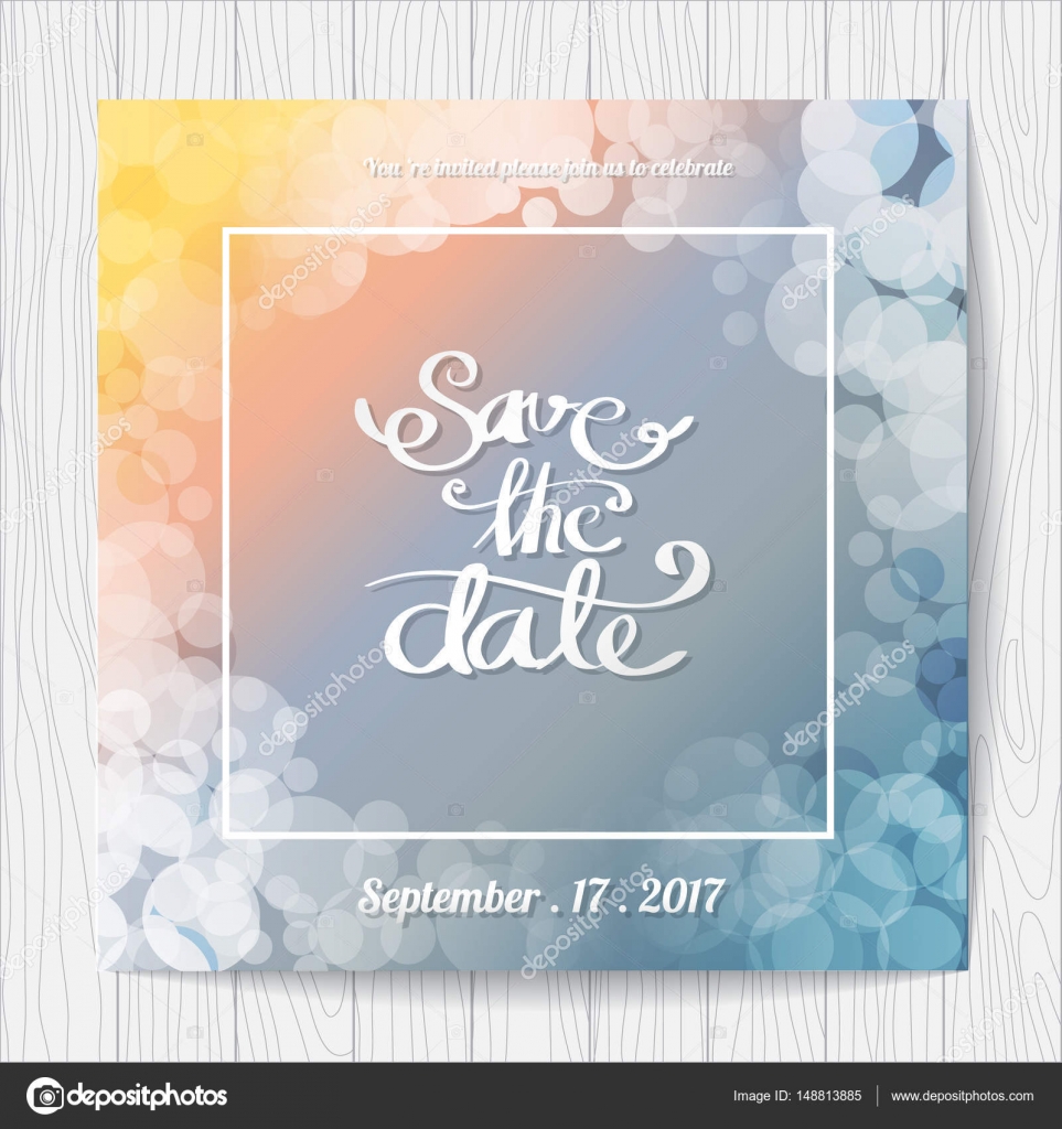 Wedding invitation card templates, Colorful background Stock Vector ...