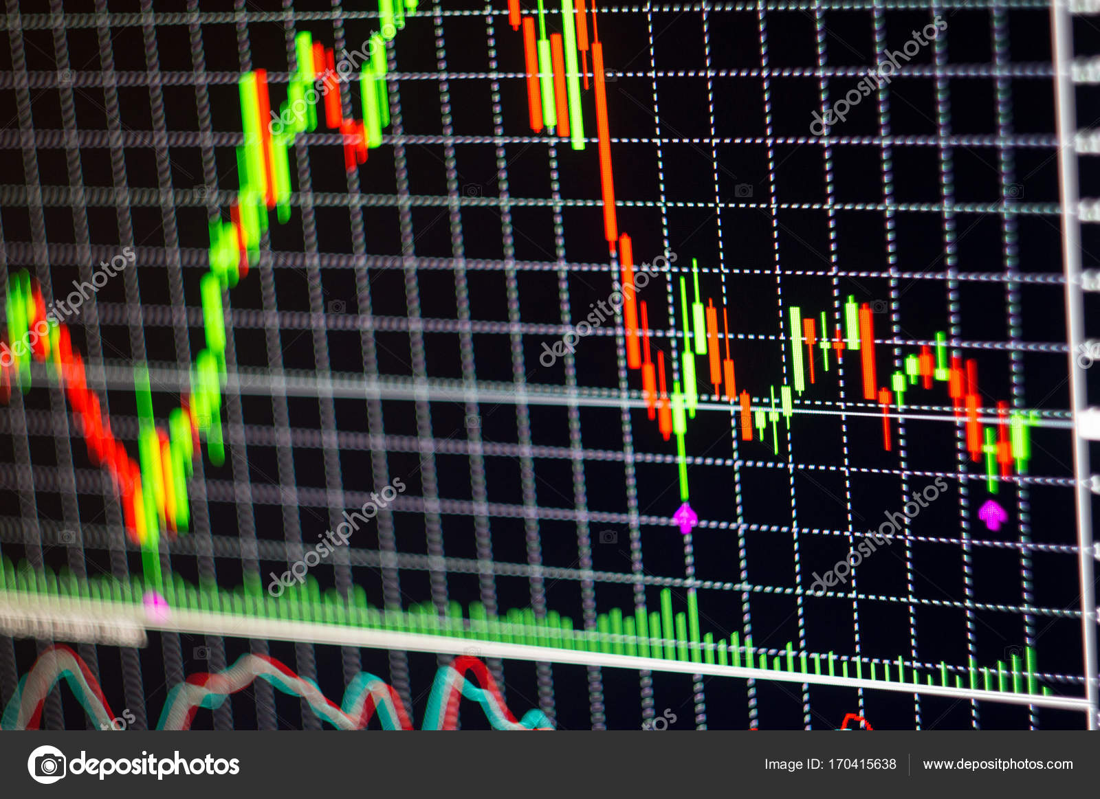 Market trade background graph with red and green candles Stock Photo by ...