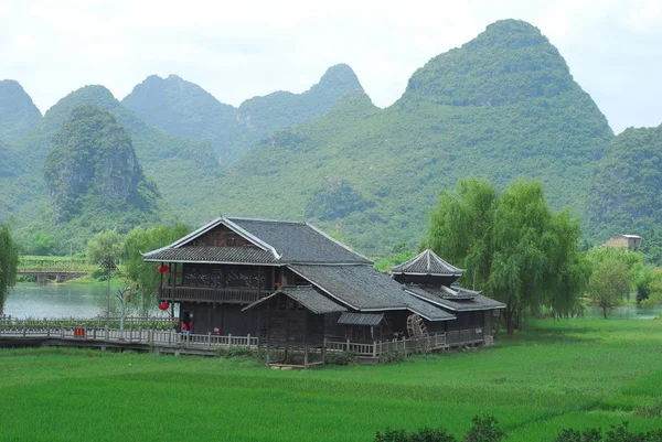 rural landscape with buildings - Stock Image - Everypixel