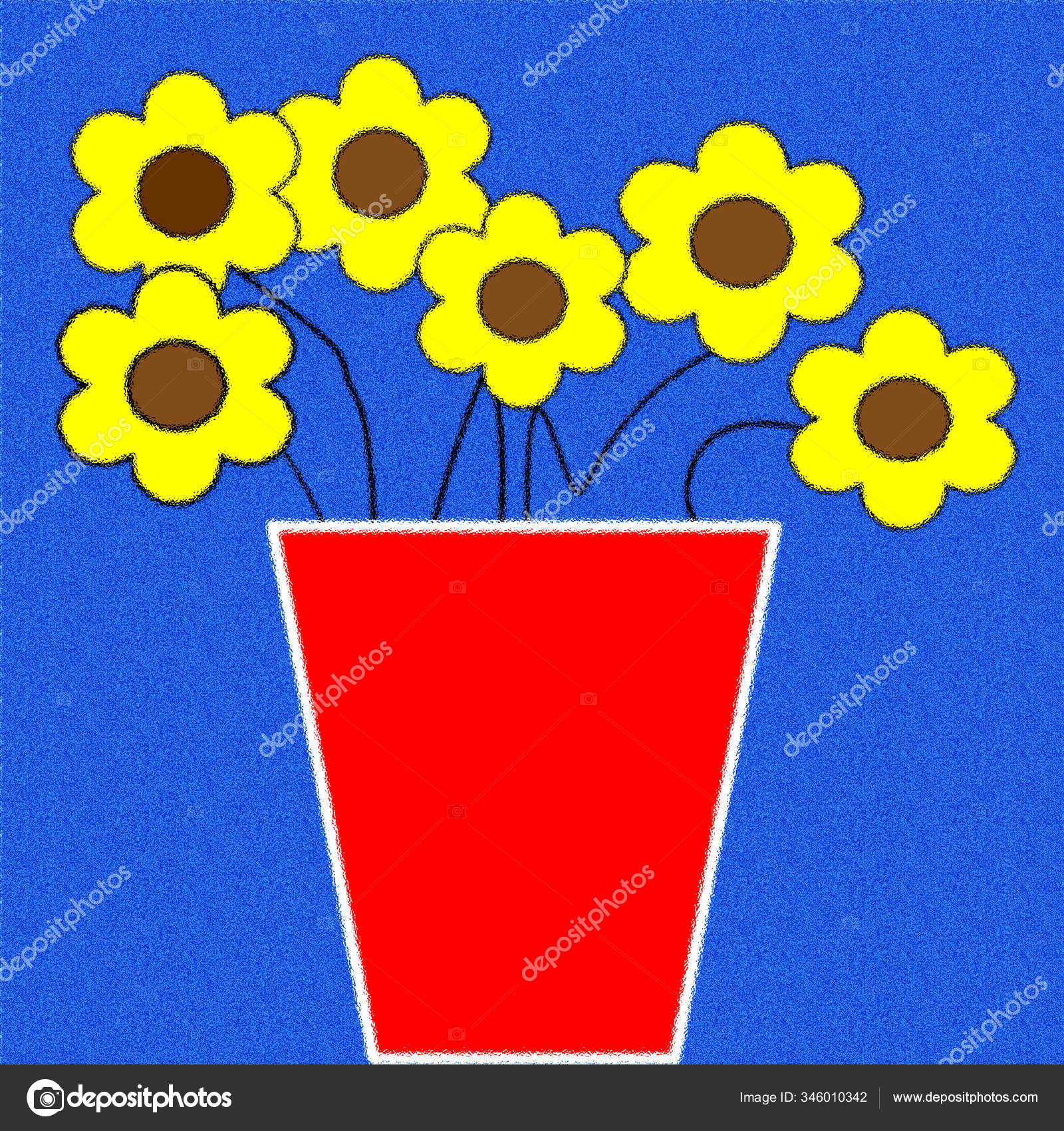 Flower Pots Vector Illustration — Stock Photo © meunierd #346010342